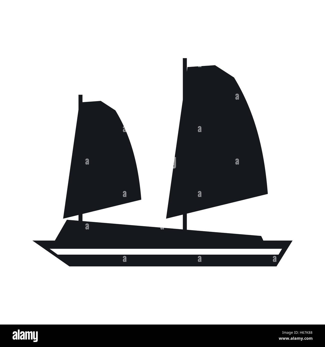 Vietnamese junk boat icon, simple style Stock Vector Image & Art - Alamy