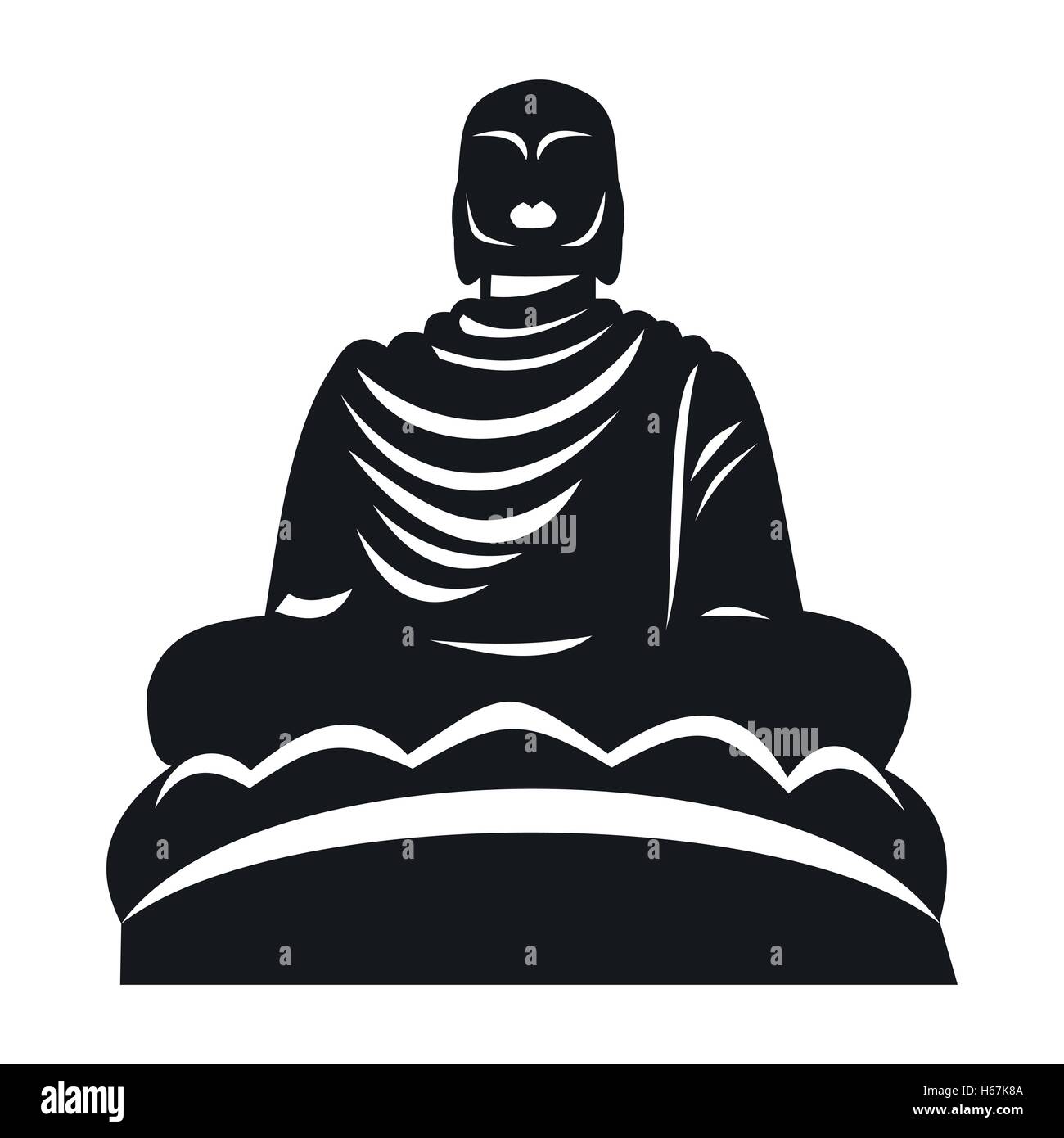 Buddha statue icon, simple style Stock Vector Image & Art - Alamy