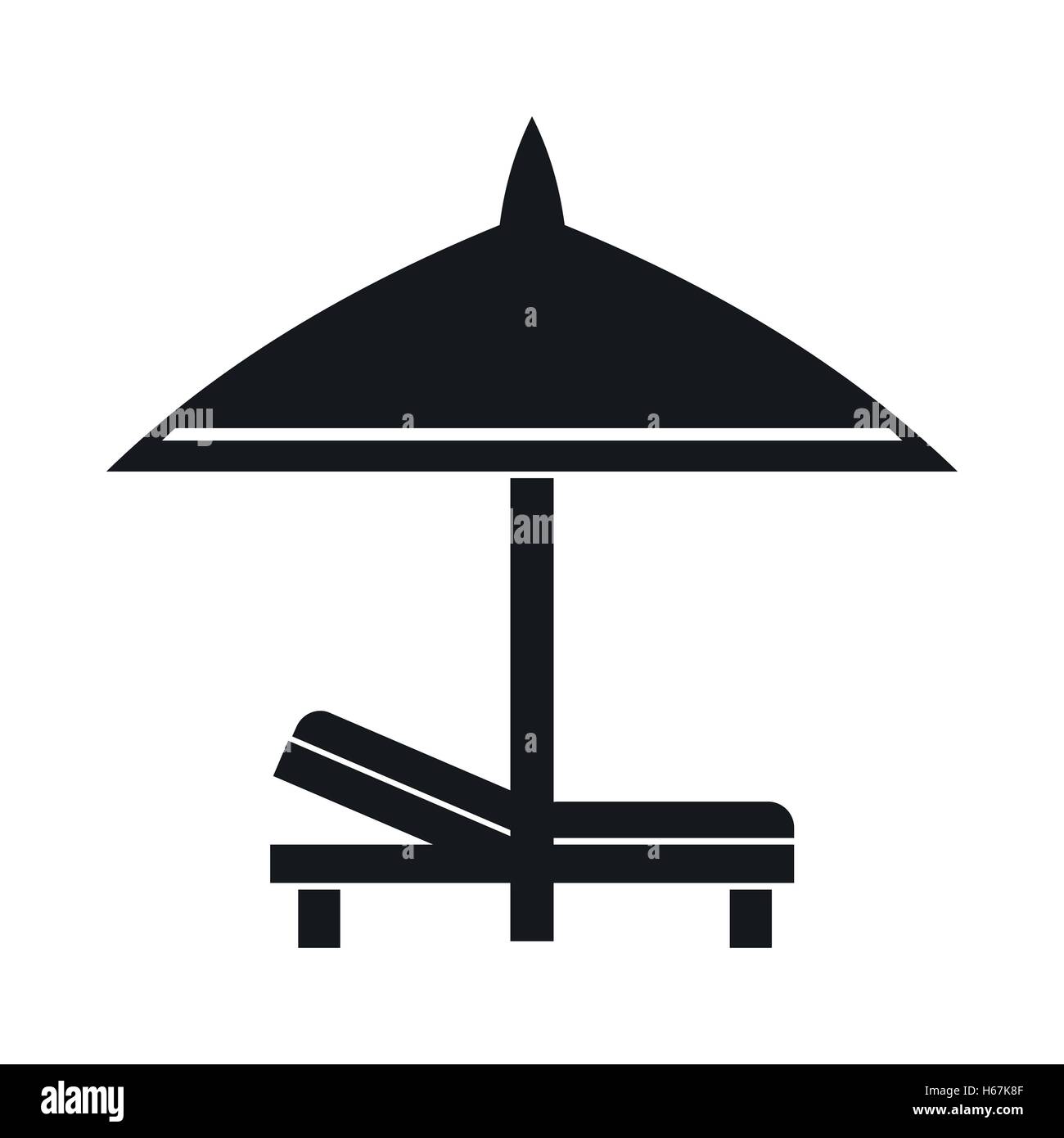 Bench and umbrella icon, simple style Stock Vector Image & Art - Alamy