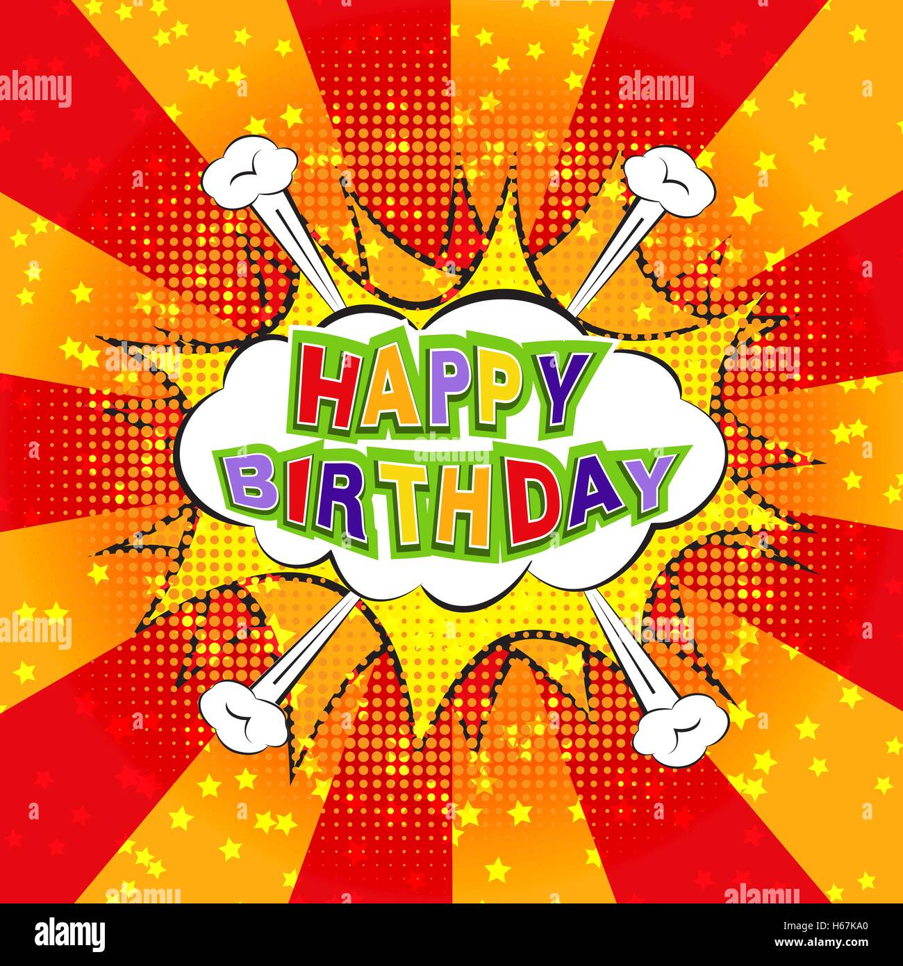 Happy Birthday comics Stock Vector Image & Art - Alamy