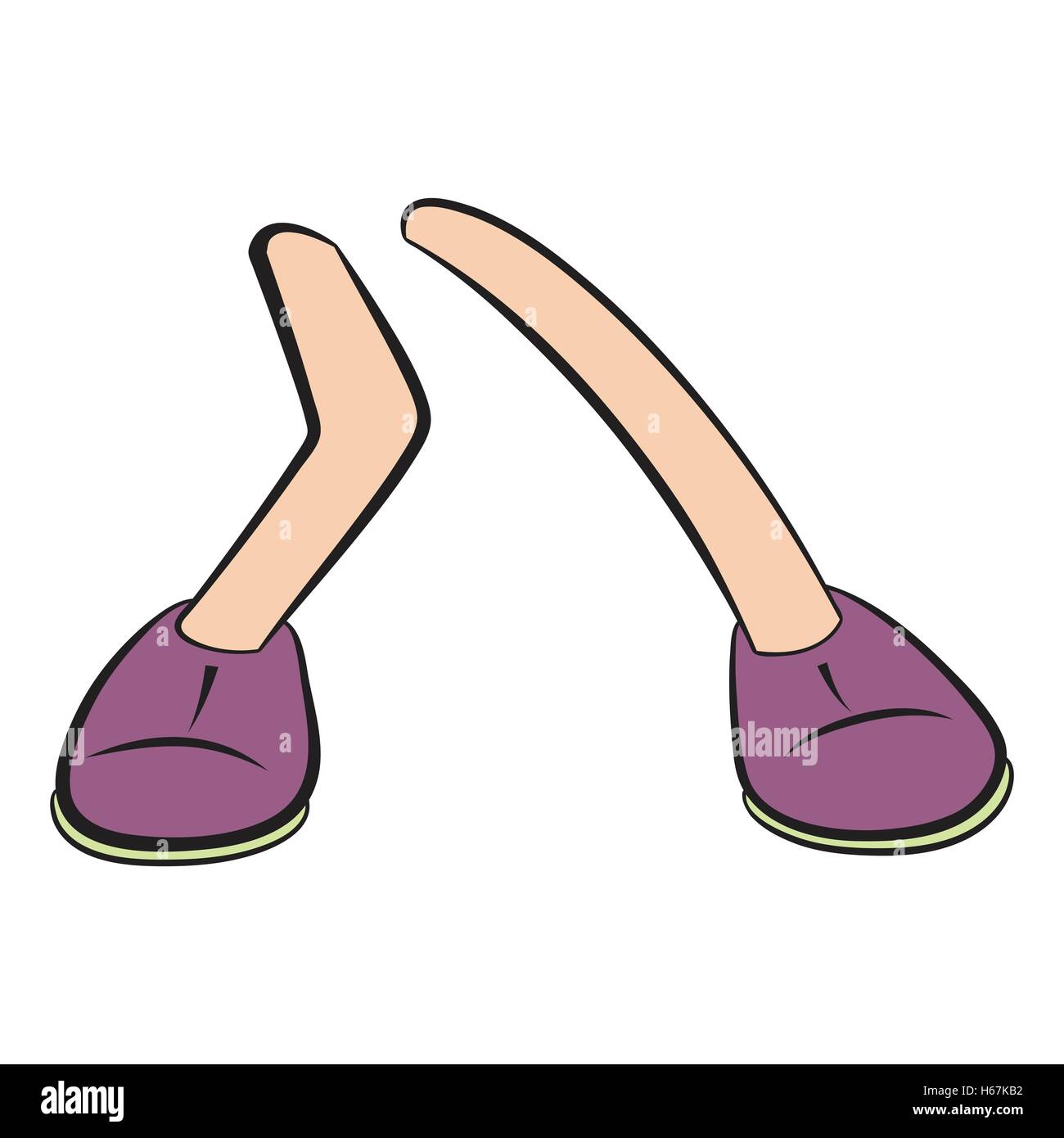 Cartoon dancing feet sign Stock Vector Image & Art - Alamy