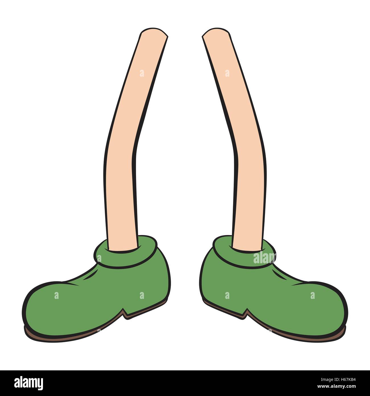 Cartoon small foot big shoe Stock Vector Images - Alamy