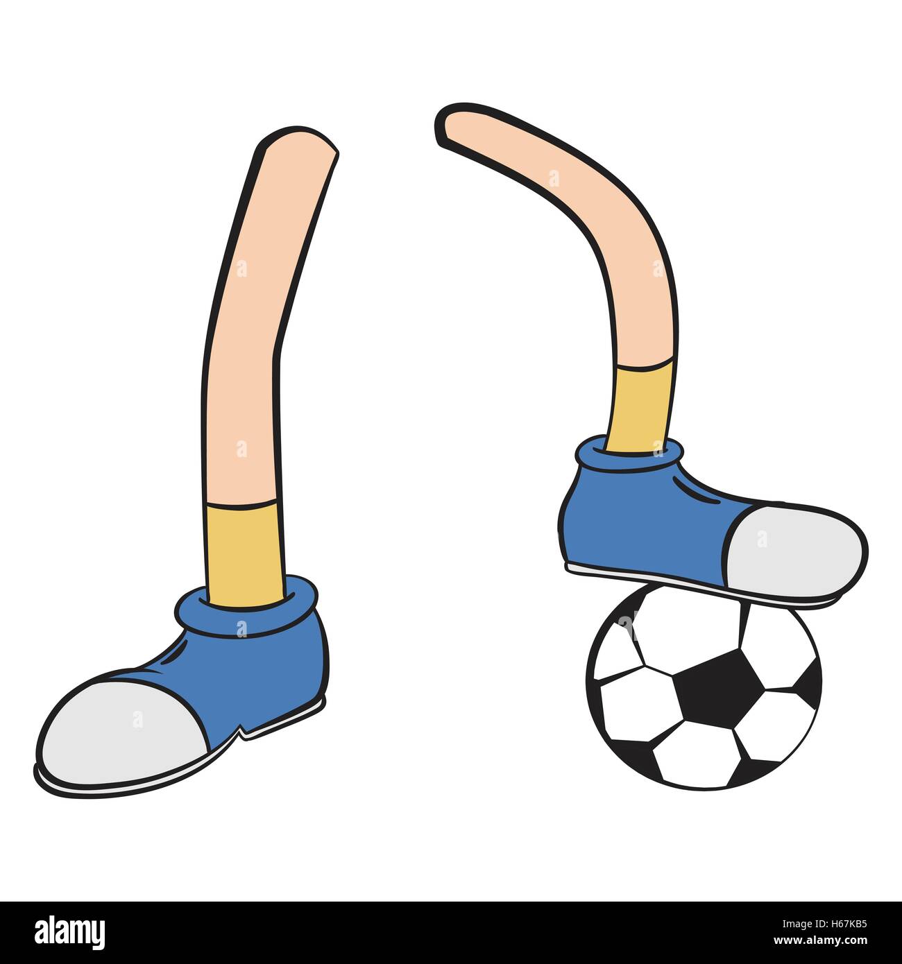 Cartoon foot player Stock Vector Image & Art - Alamy