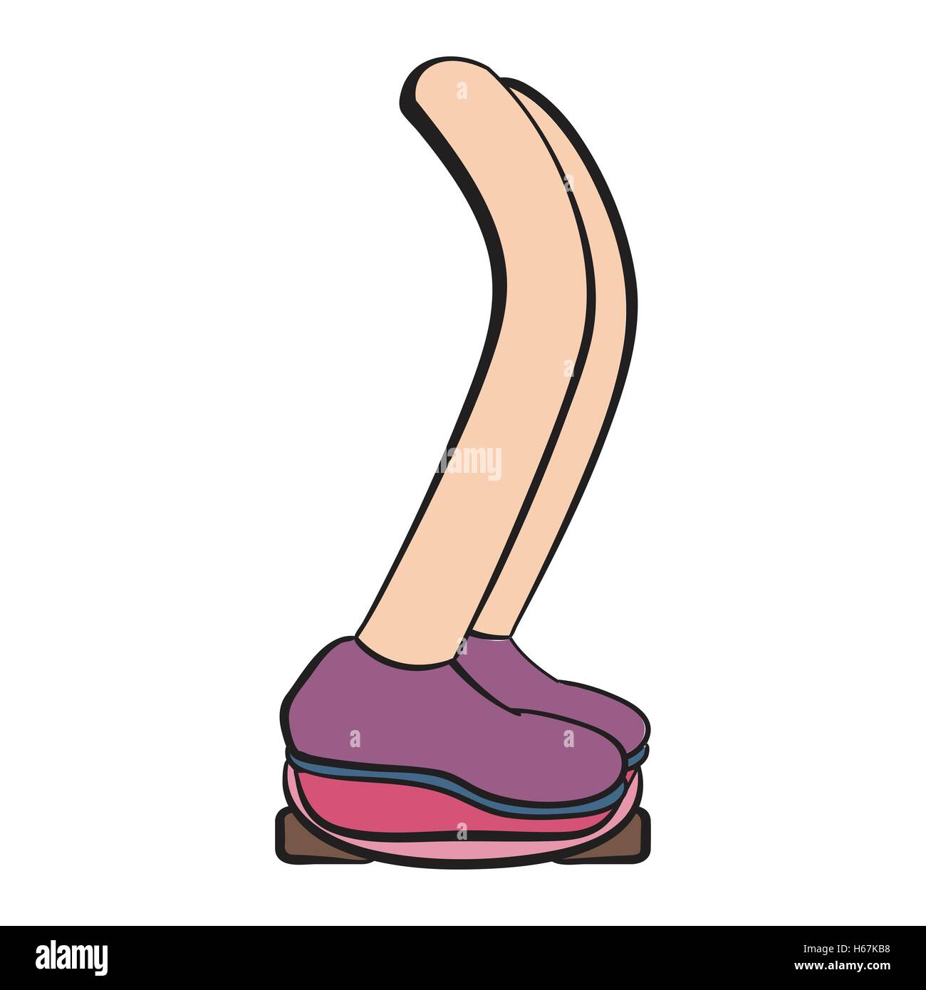 Cartoon feet on the board Stock Vector Image & Art - Alamy