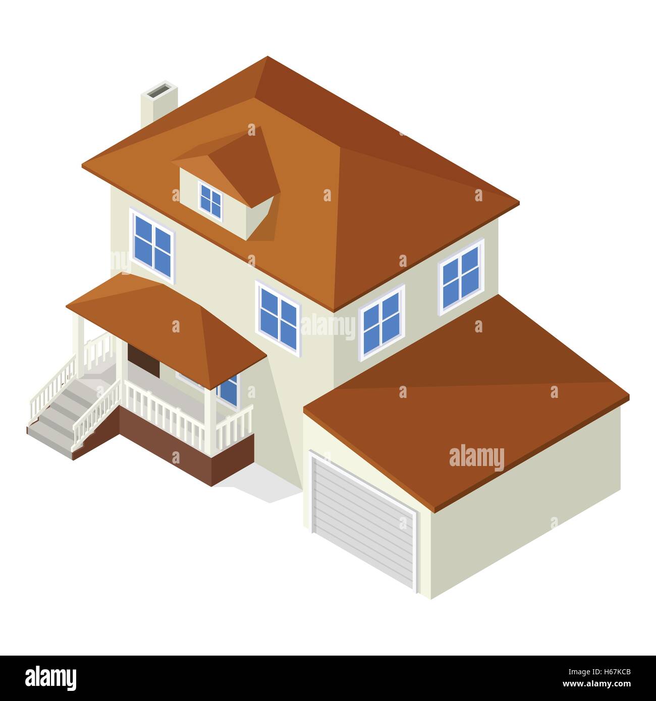 Architecture isometric cottage Stock Vector Image & Art - Alamy