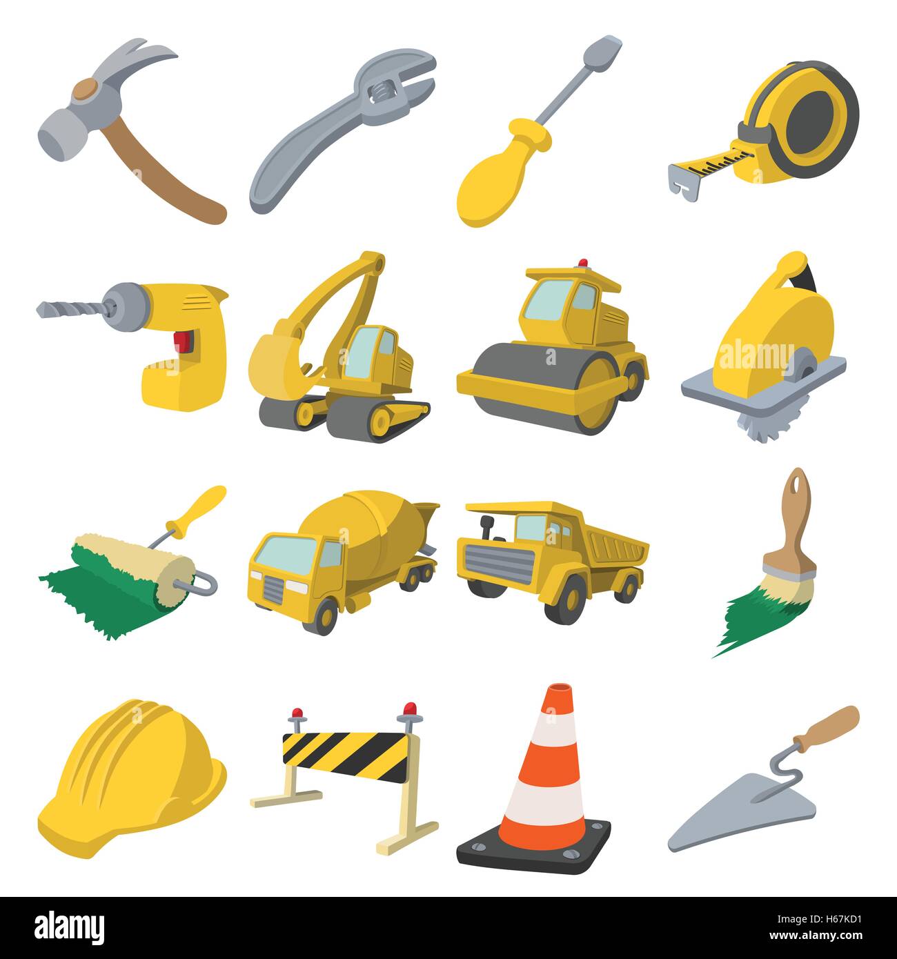 Construction cartoon icons Stock Vector Image & Art - Alamy