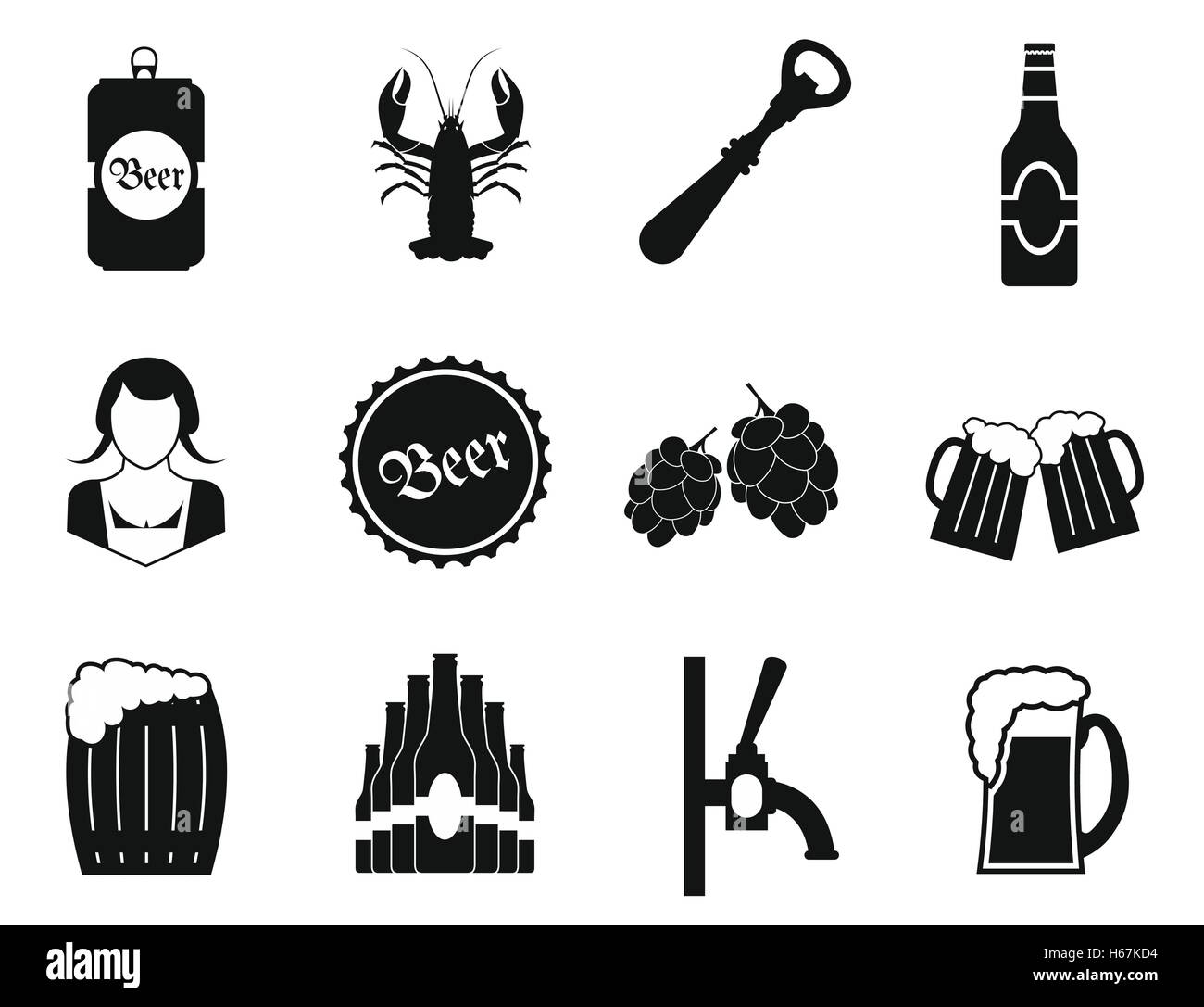Beer icons set Stock Vector Image & Art - Alamy