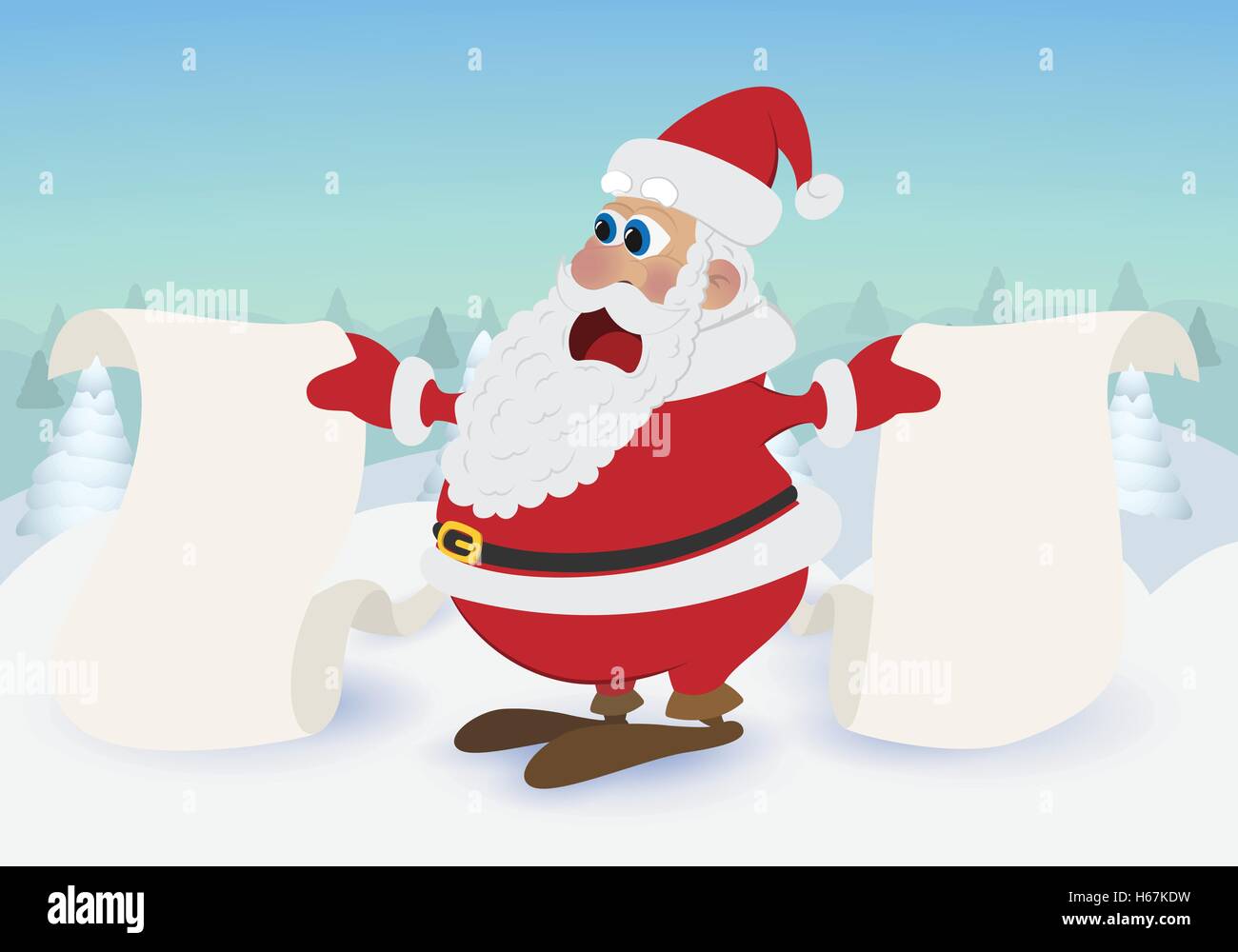 Cartoon funny santa claus presenting hi-res stock photography and ...