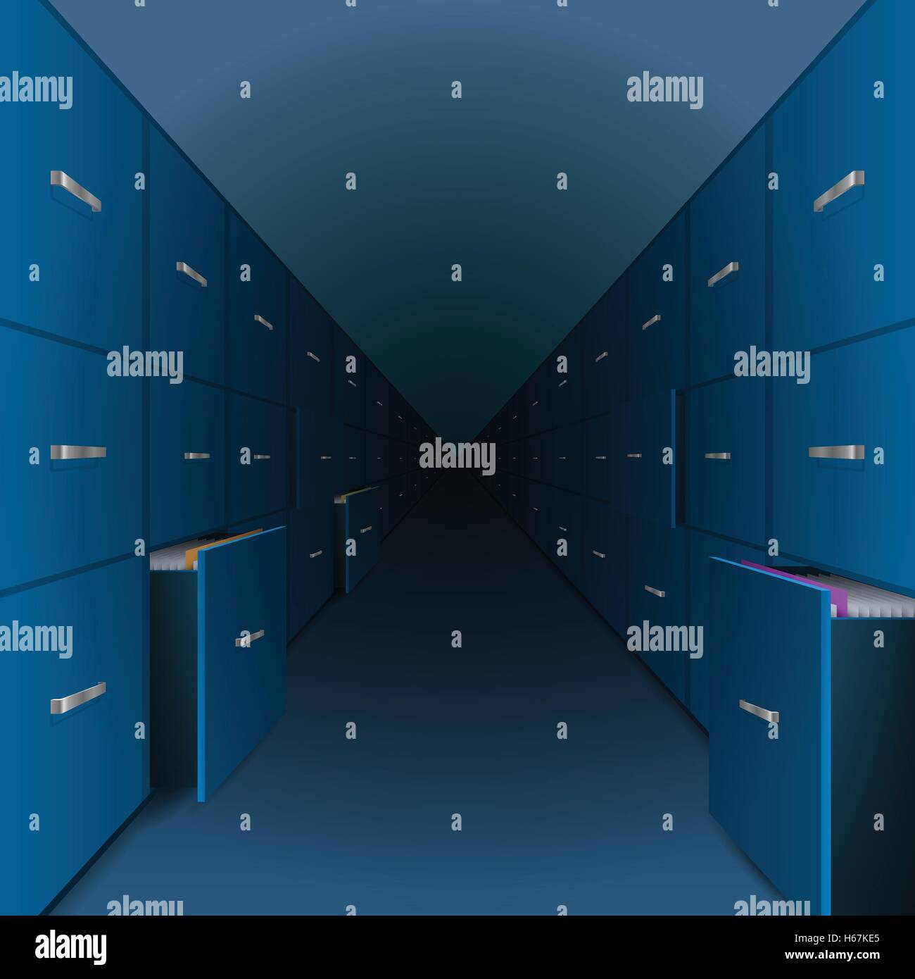 A large archive files Stock Vector Image & Art - Alamy