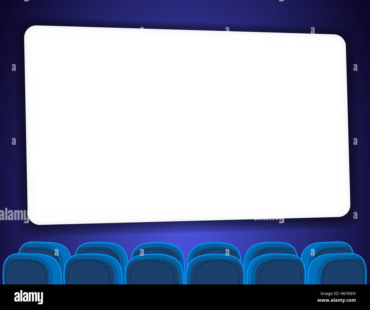 Cinema auditorium with screen Stock Vector Image & Art - Alamy