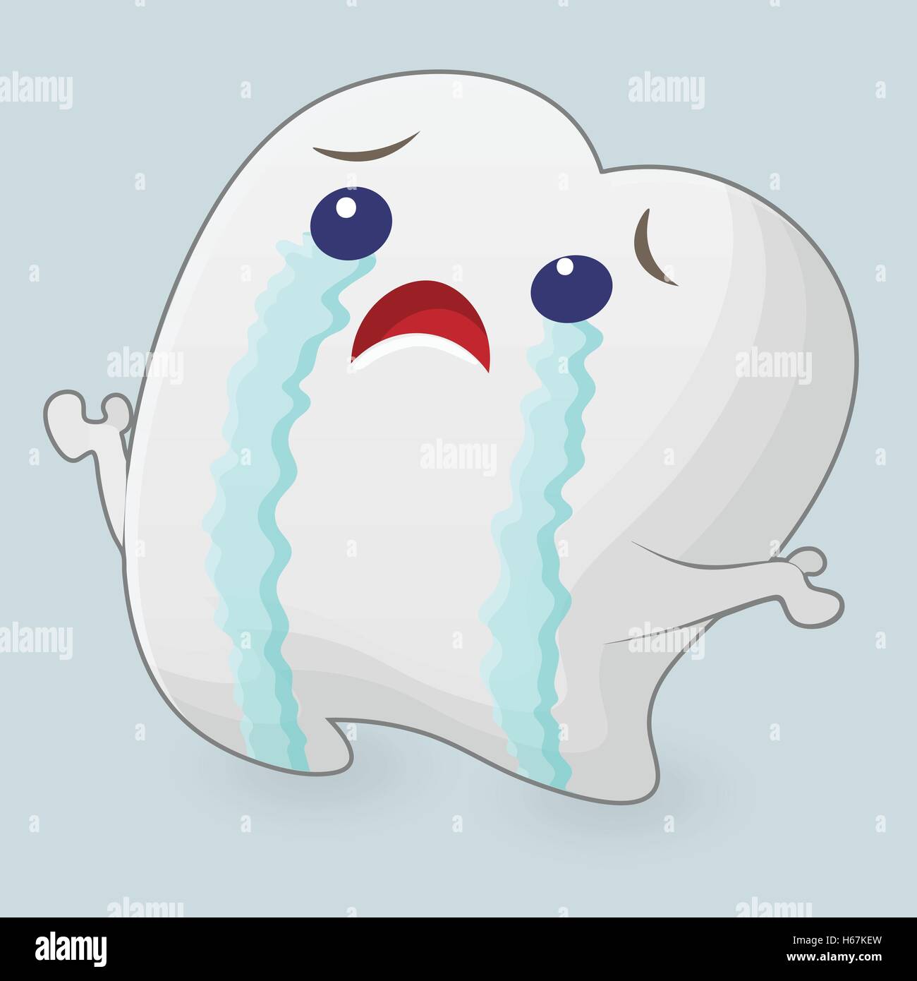 Illustration of crying tooth Stock Vector Image & Art - Alamy