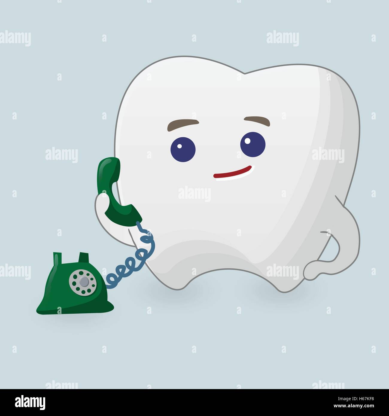 Tooth with phone illustration Stock Vector Image & Art - Alamy