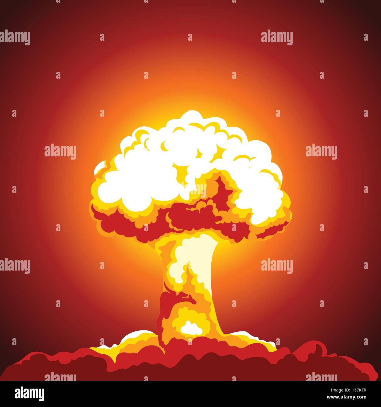 Nuclear explosion illustration Stock Vector Image & Art - Alamy