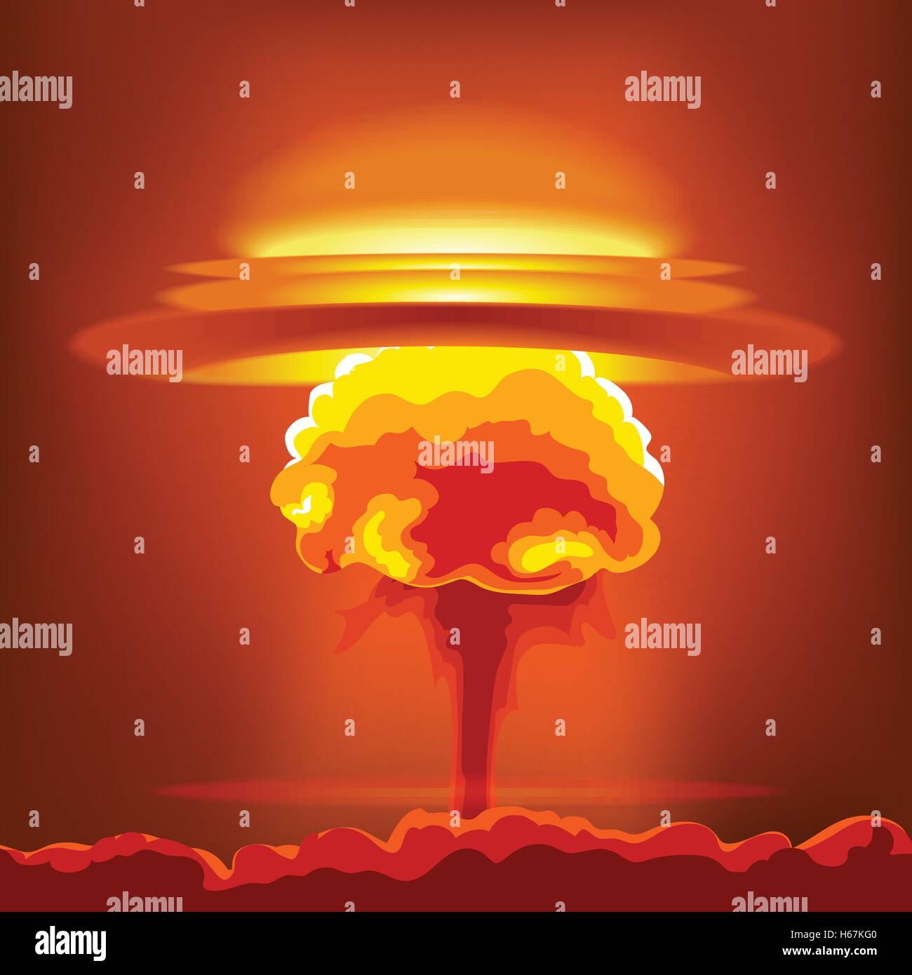 Nuclear explosion with dust Stock Vector Image & Art - Alamy