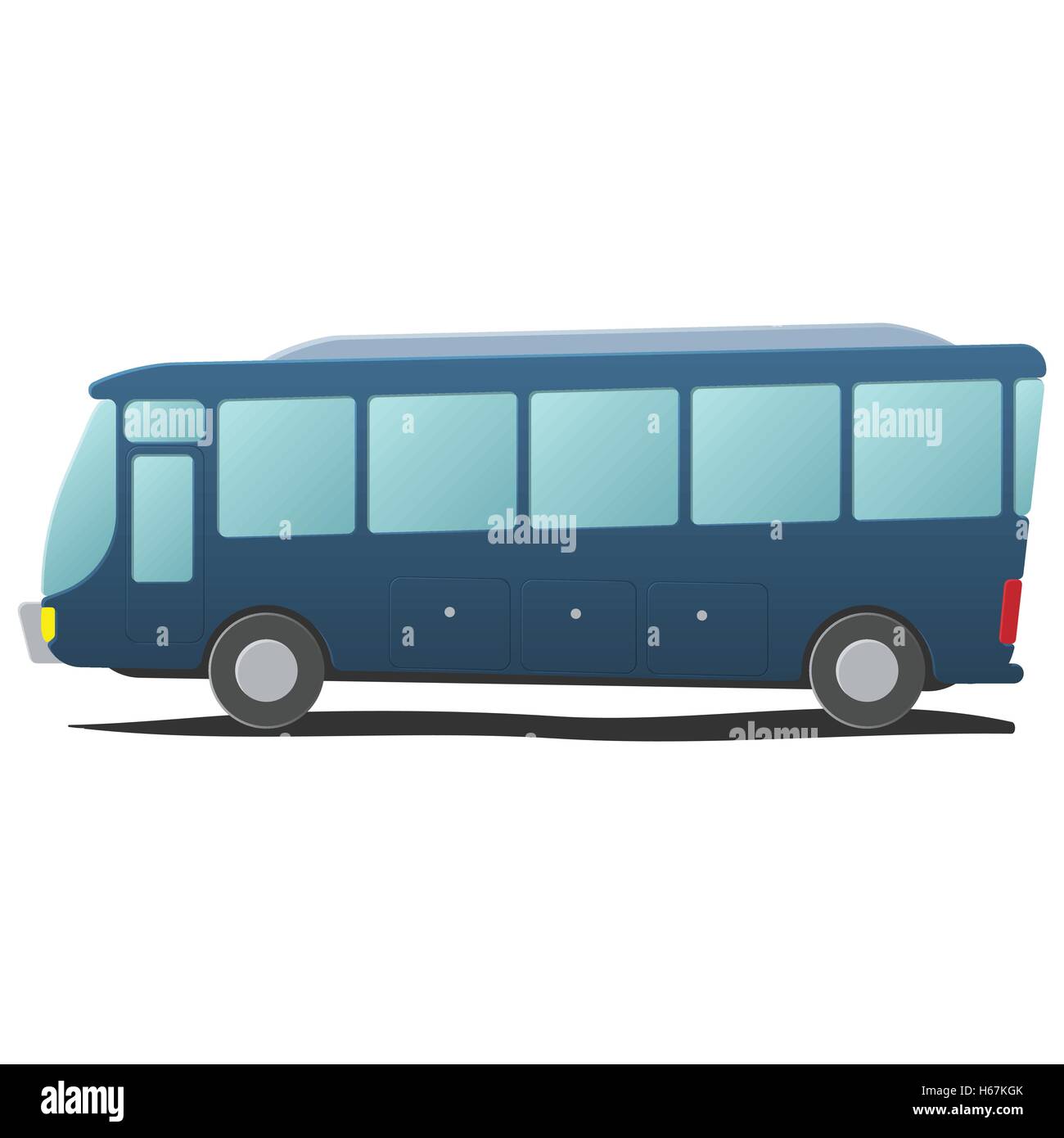 Funny cartoon bus on white hi-res stock photography and images - Alamy