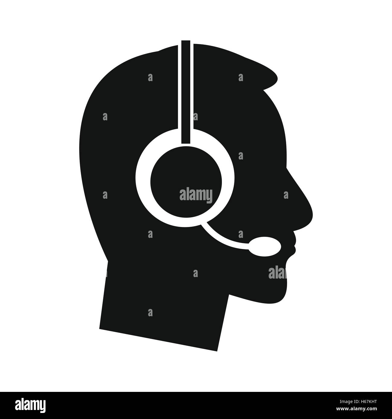 Computer man headset from Stock Vector Images - Alamy