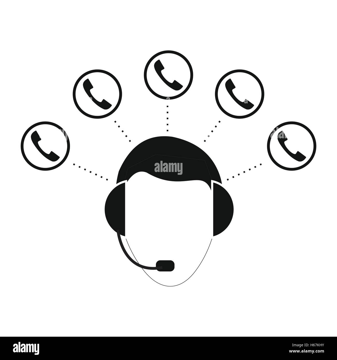 Computer man headset from Stock Vector Images - Alamy