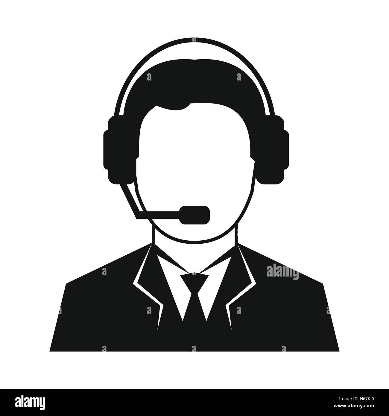 Computer man headset from Stock Vector Images - Alamy