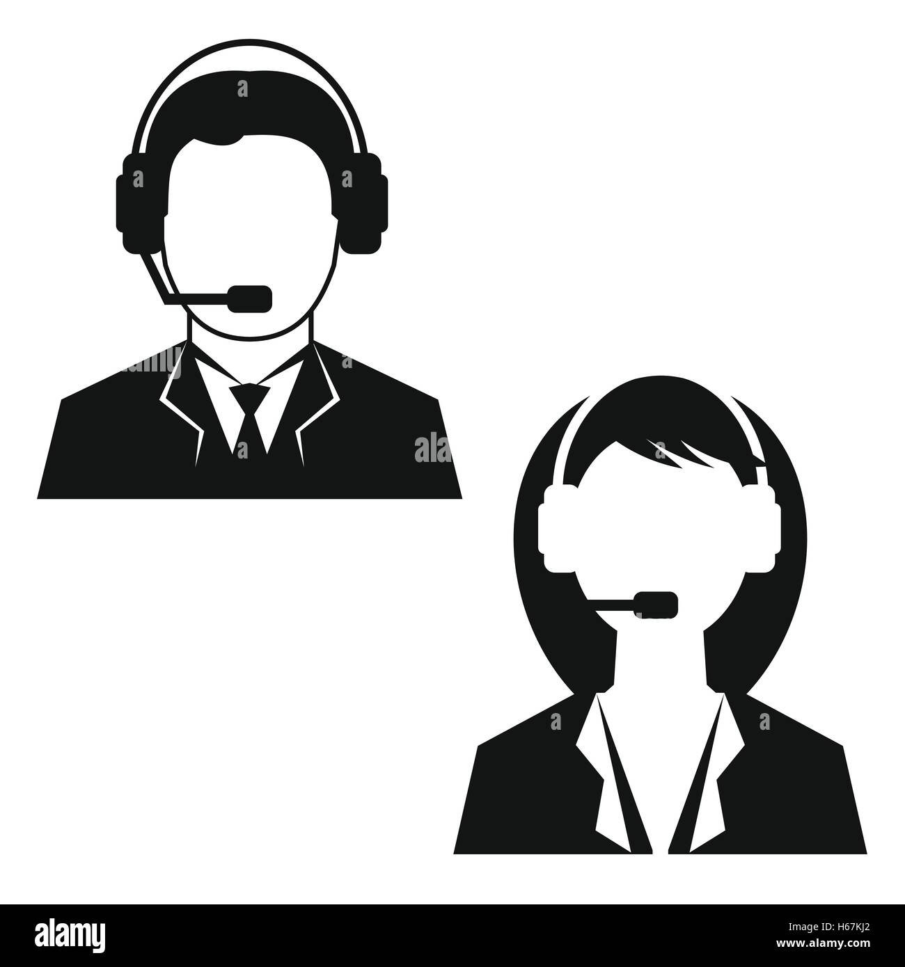 Computer man headset from Stock Vector Images - Alamy