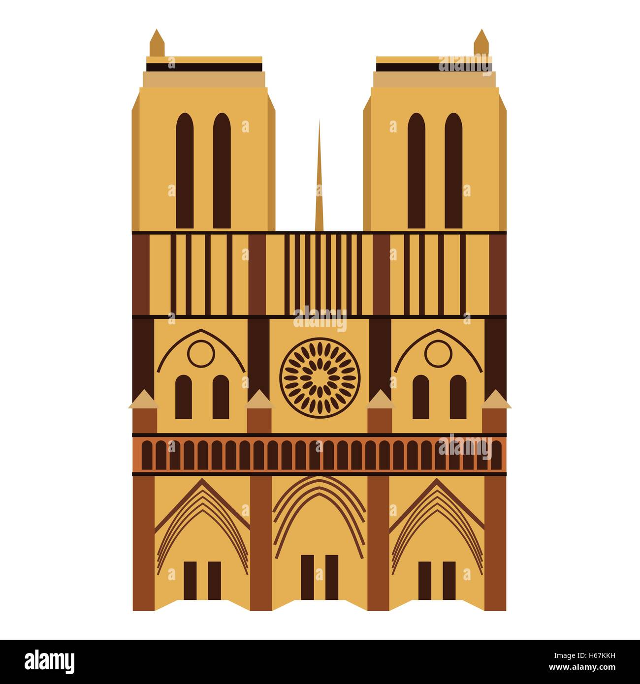 Notre Dame de Paris Cathedral Stock Vector Image & Art - Alamy