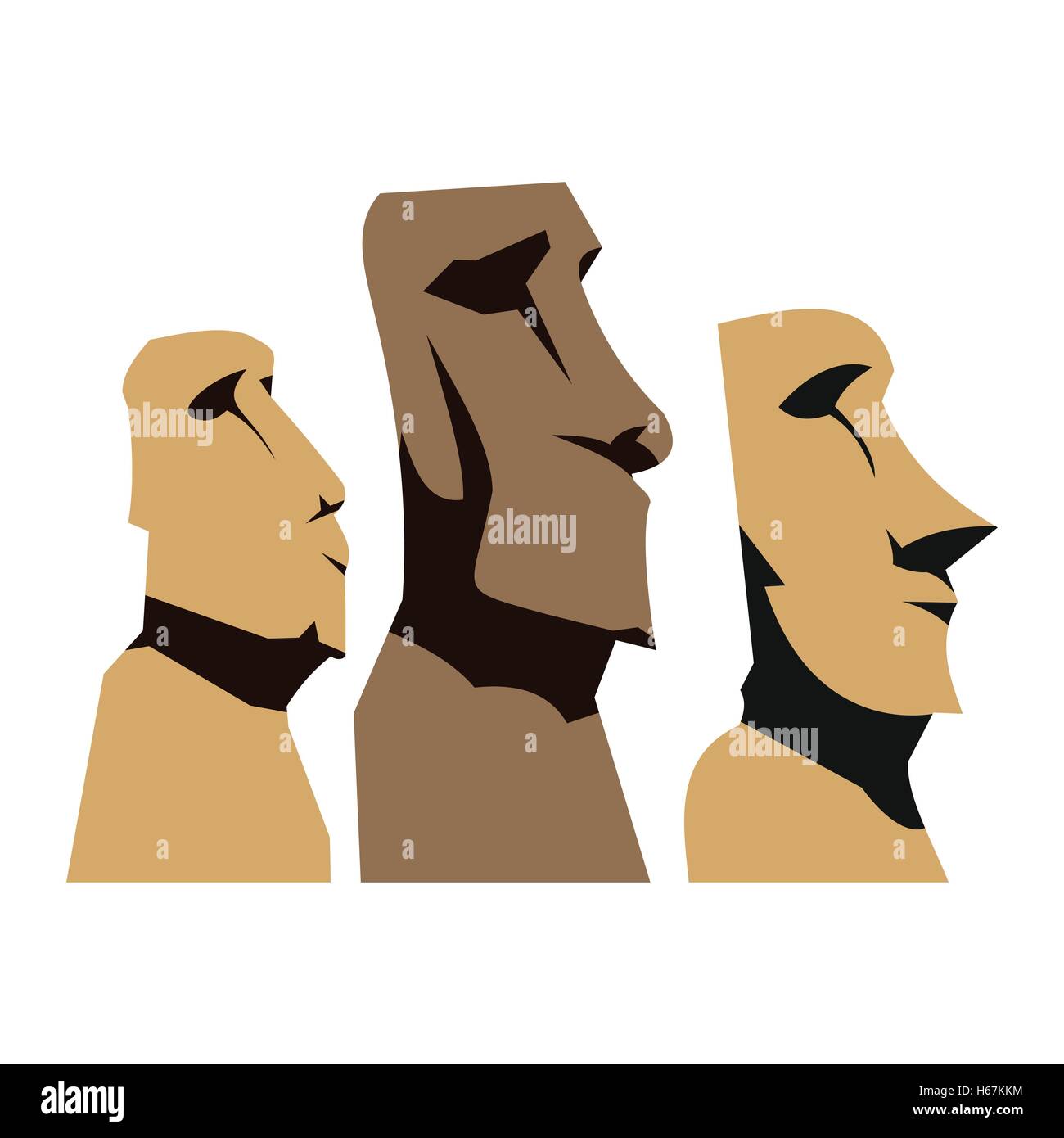 Moai sculpture Stock Vector Images - Alamy