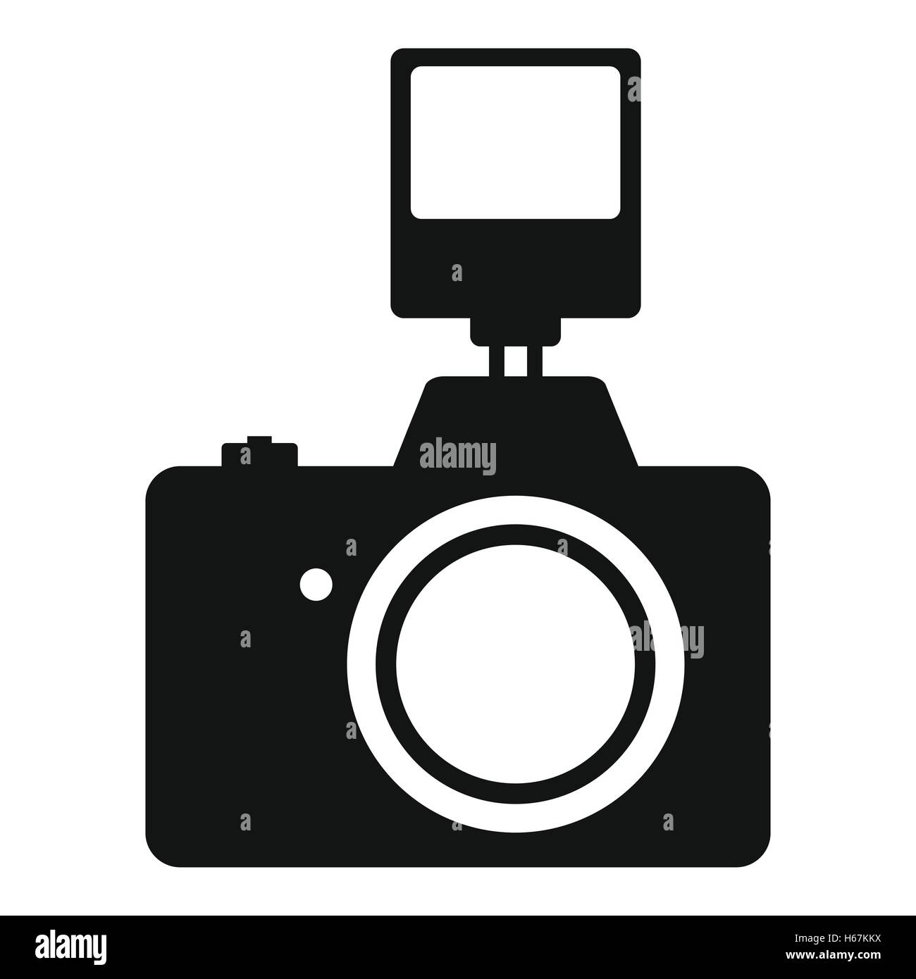 Camera with flash simple icon Stock Vector Image & Art - Alamy