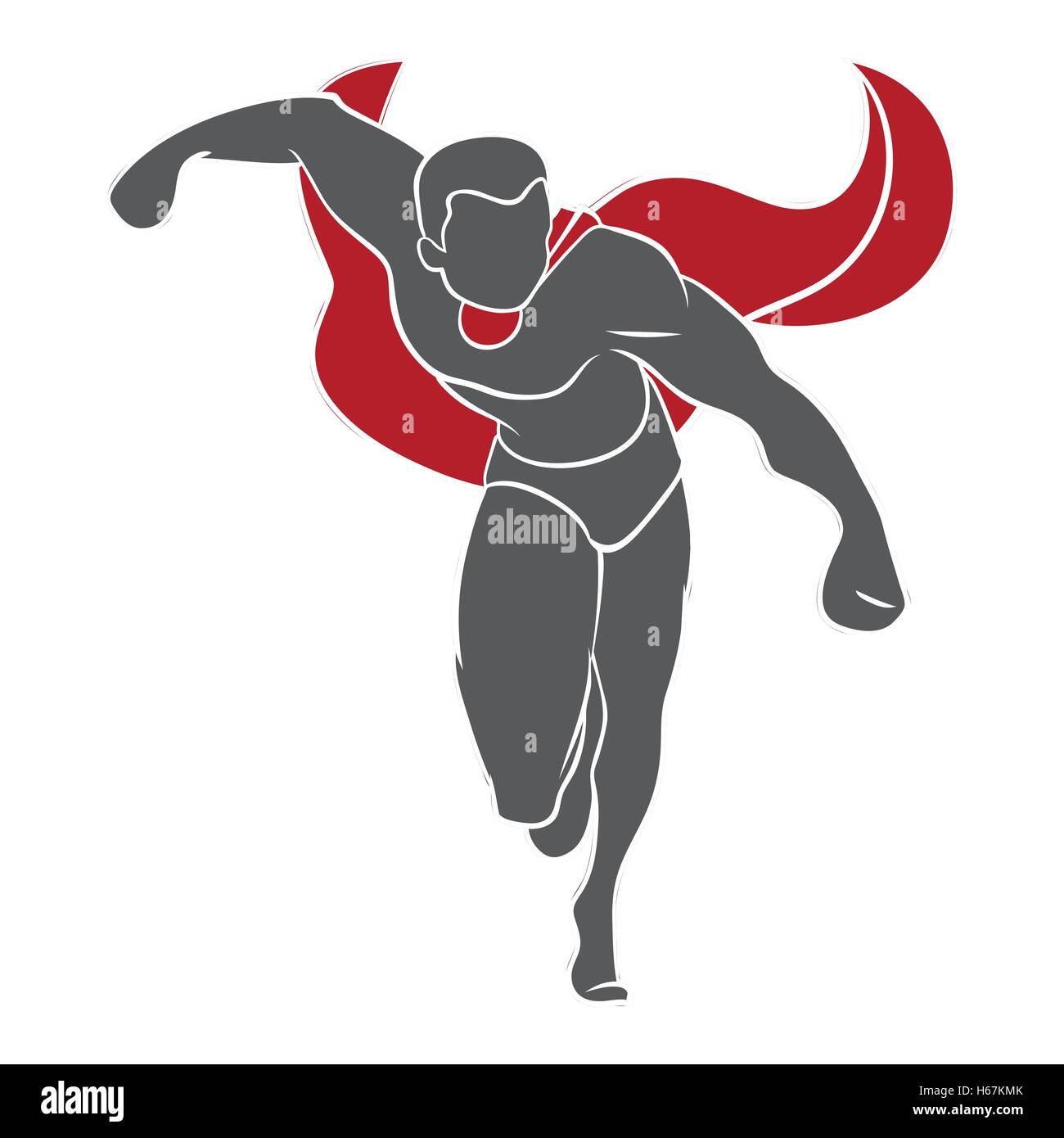 Superhero push forward Stock Vector Image & Art - Alamy