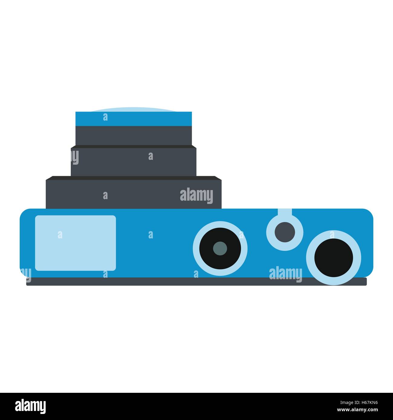 Blue camera flat icon Stock Vector Image & Art - Alamy