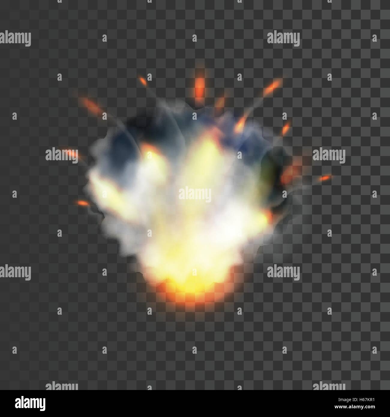 Realistic explosion symbol Stock Vector Image & Art - Alamy