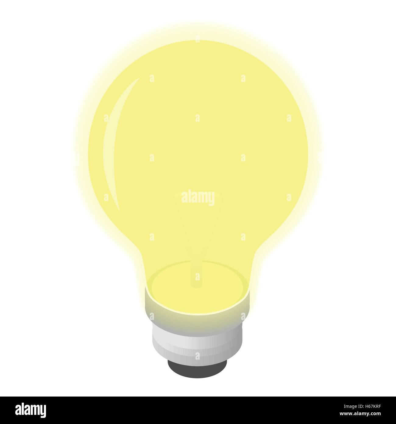 Light bulb isometric icon Stock Vector Image & Art - Alamy