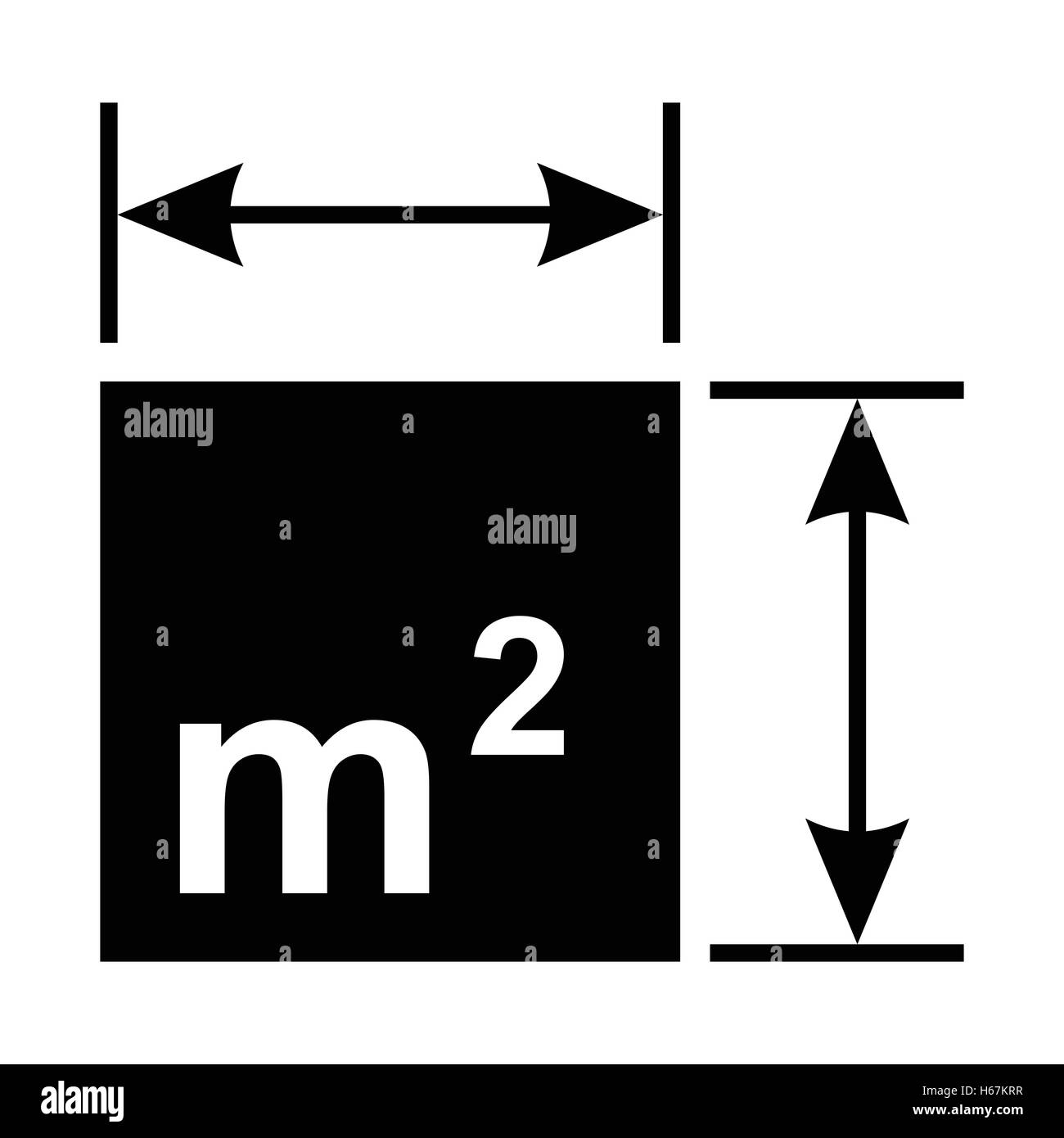Square Meter Simple Icon Stock Vector Image Art Alamy