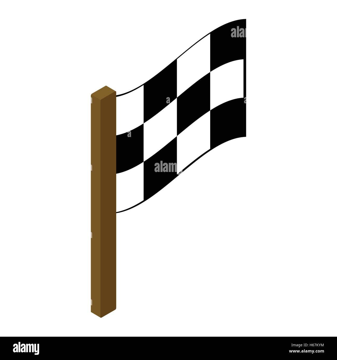 Checkered racing flag 3d illustration Stock Vector Images - Alamy