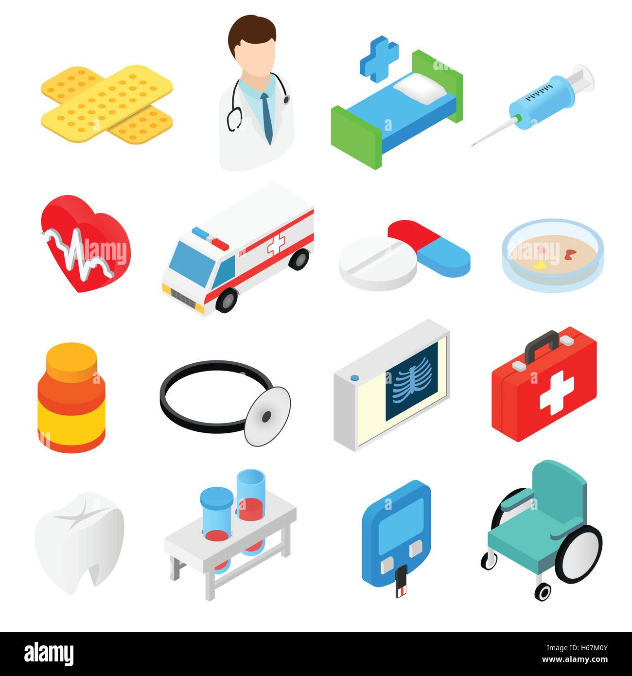 Medical isometric 3d symbols collection Stock Vector Image & Art - Alamy