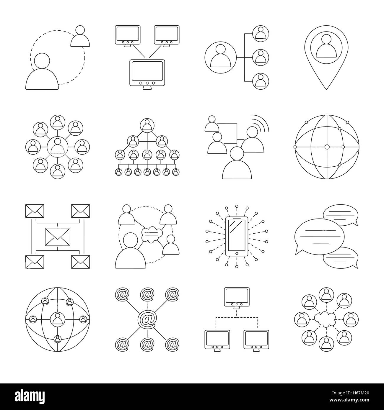 Communication icons set Stock Vector Image & Art - Alamy