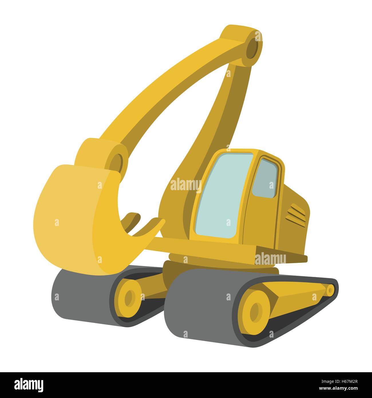 Excavator cartoon icon Stock Vector Image & Art - Alamy