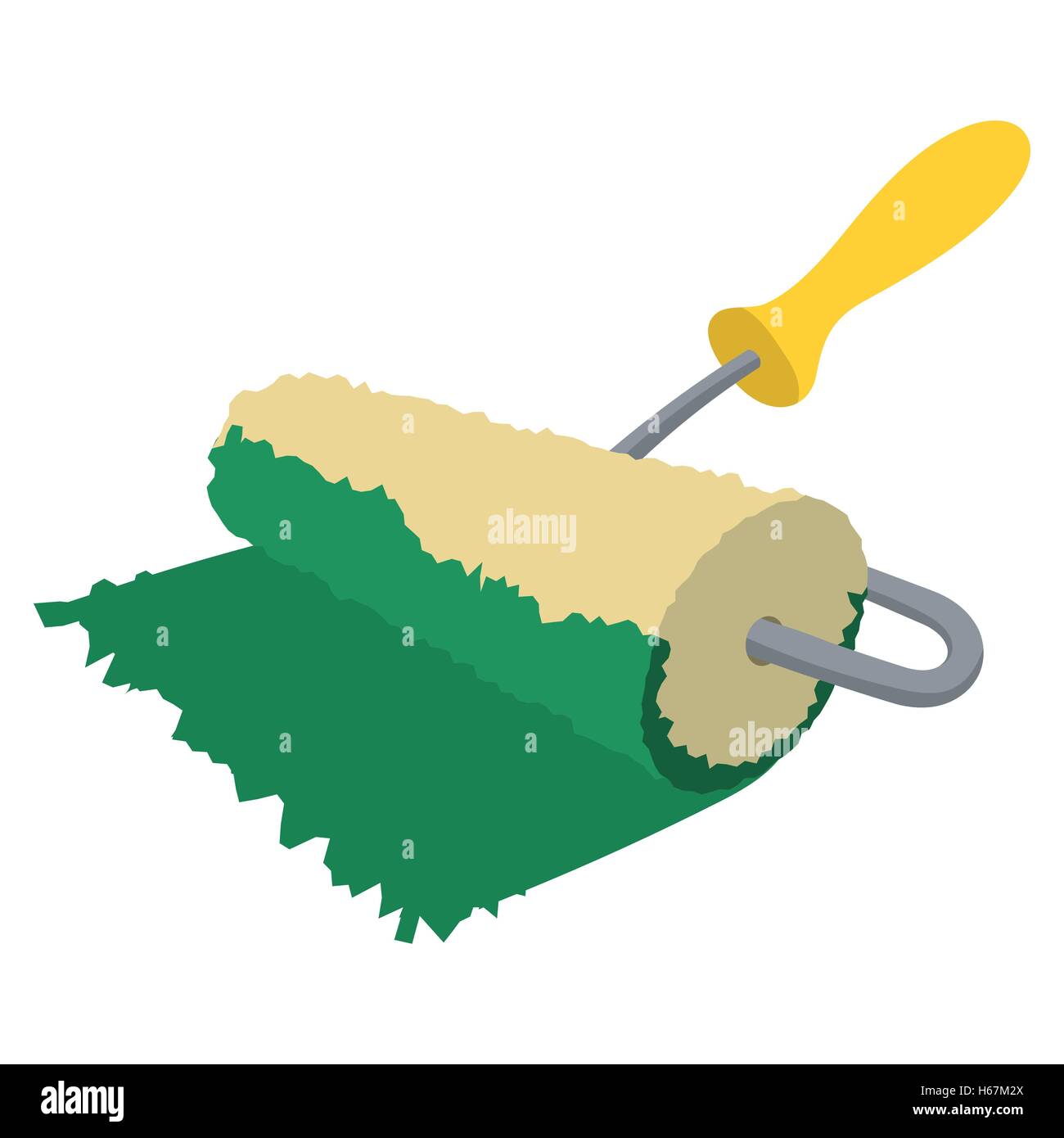 The painting platen cartoon illustration Stock Vector Image & Art - Alamy