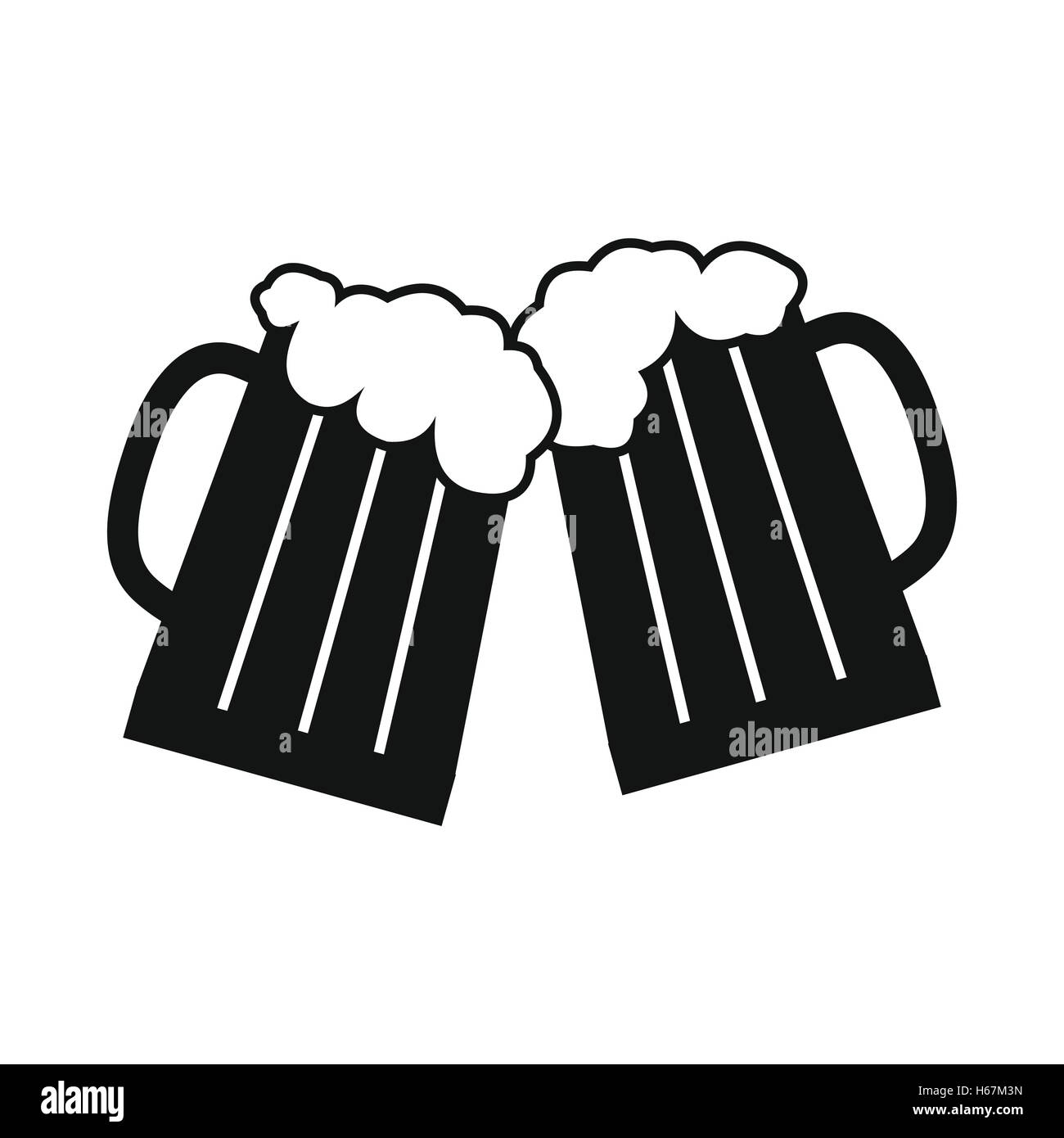 Two glasses full beer Cut Out Stock Images & Pictures - Alamy