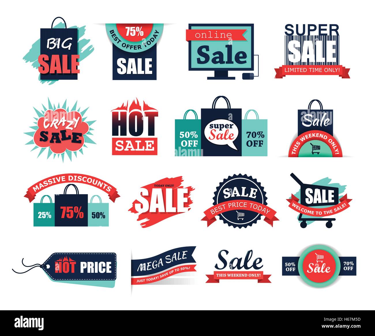 Sale tags set Stock Vector Image & Art - Alamy