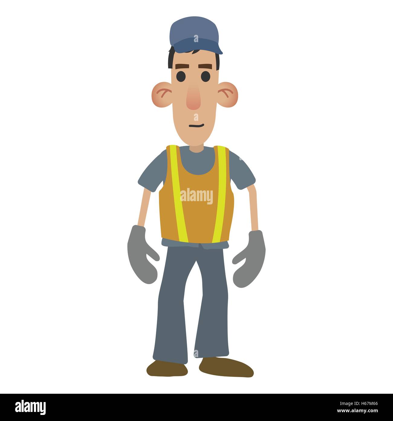 Road worker cartoon Stock Vector Image & Art - Alamy