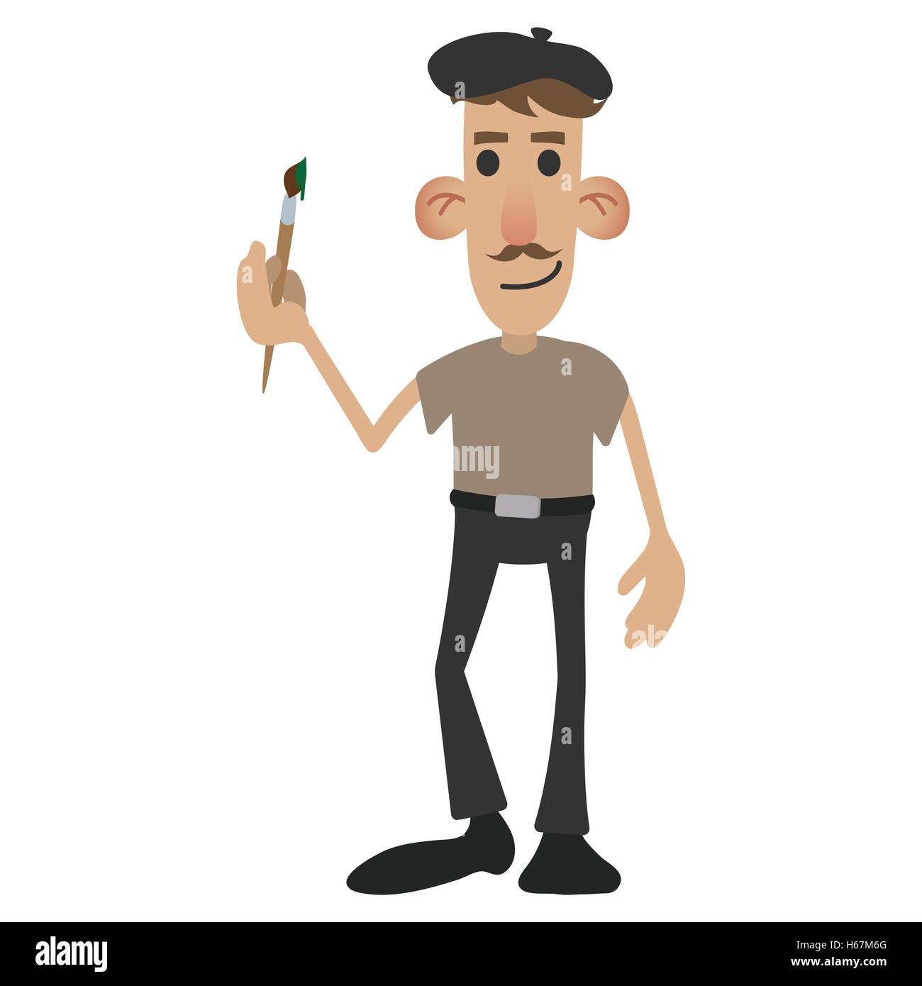 French painter cartoon Stock Vector Image & Art - Alamy