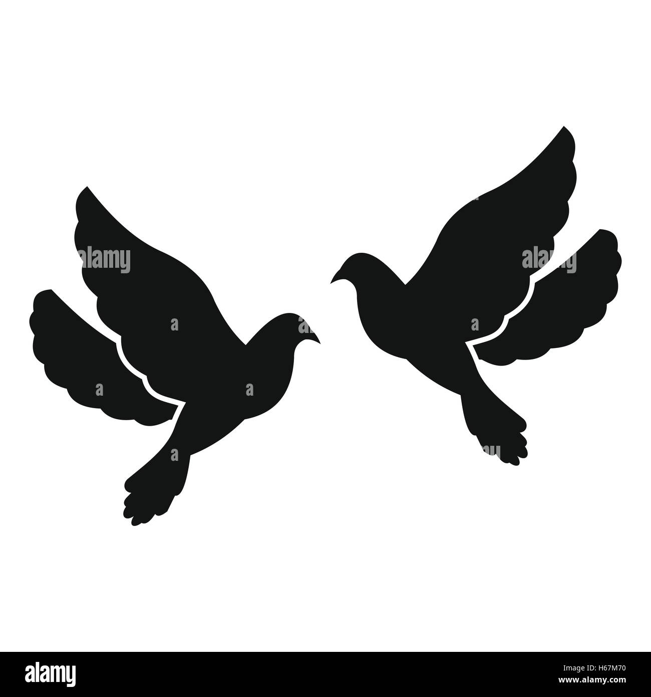 Two doves simple icon Stock Vector Image & Art - Alamy