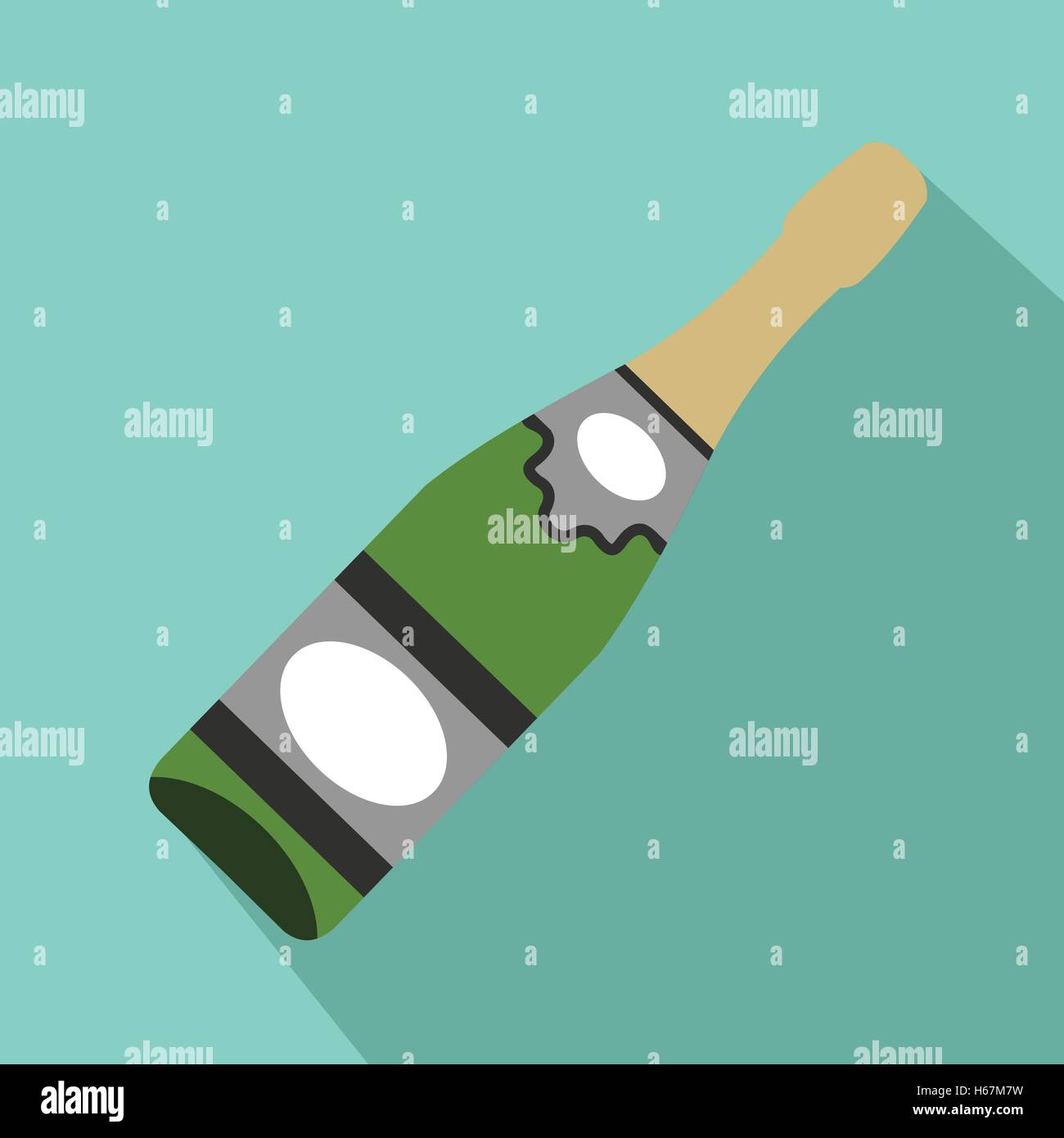 Bottle of champagne flat icon Stock Vector Image & Art - Alamy