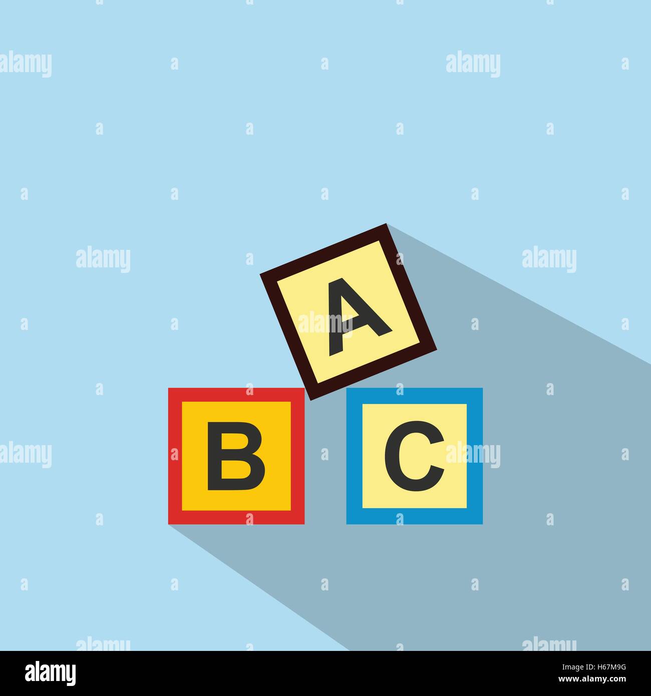 ABC blocks toy flat icon Stock Vector Image & Art - Alamy