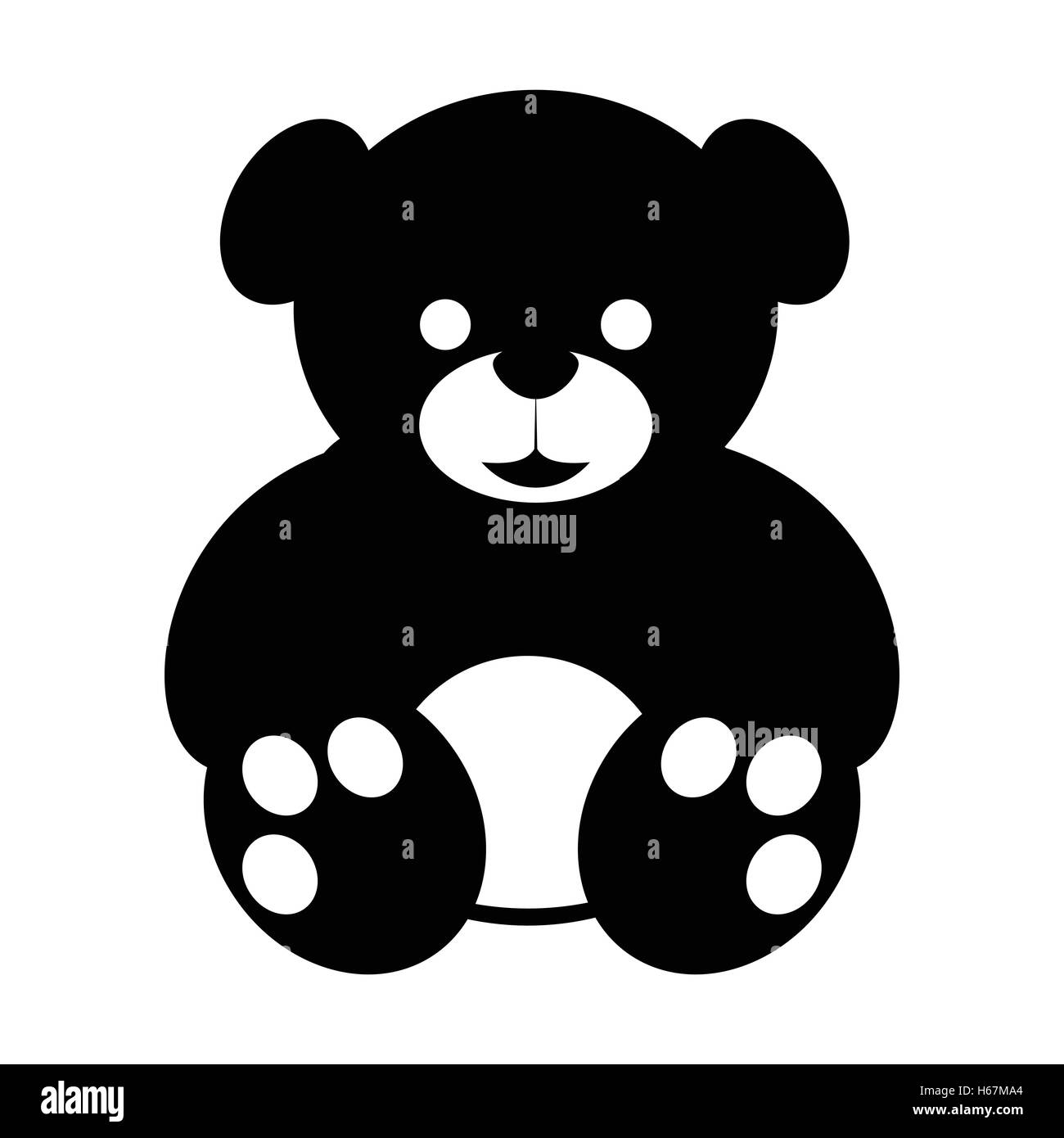 Bear toy simple icon Stock Vector Image & Art - Alamy