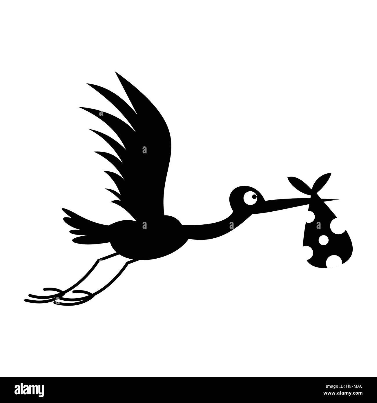 Stork baby simple icon Stock Vector Image & Art - Alamy