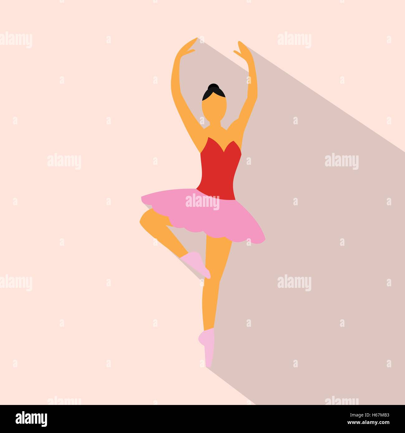 Ballerina flat icon Stock Vector Image & Art - Alamy