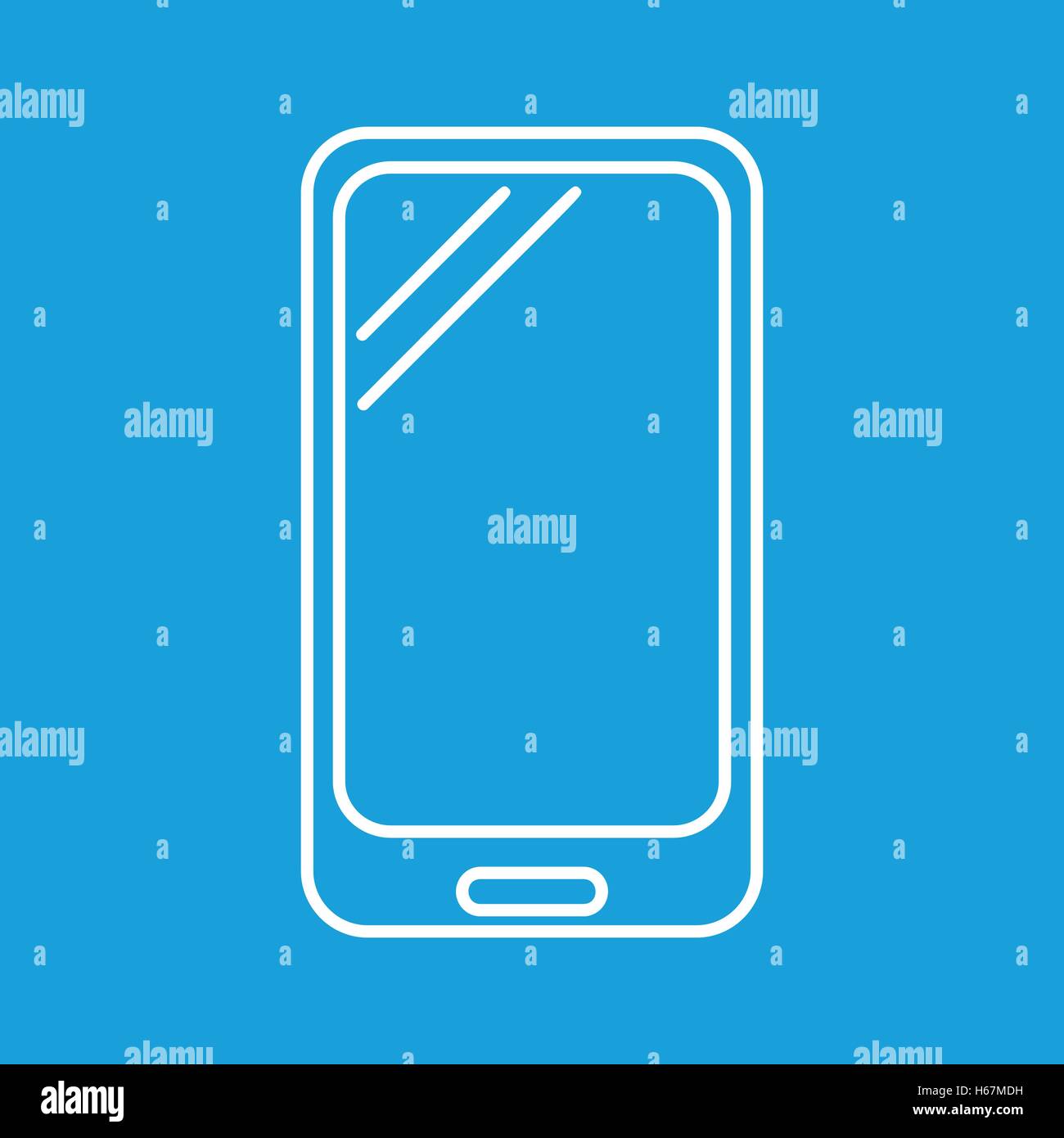 Smartphone thin line icon Stock Vector Image & Art - Alamy
