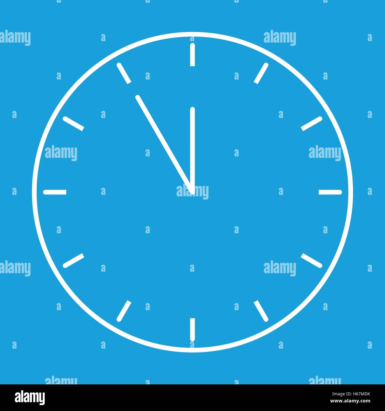 Clock thin line icon Stock Vector Image & Art - Alamy