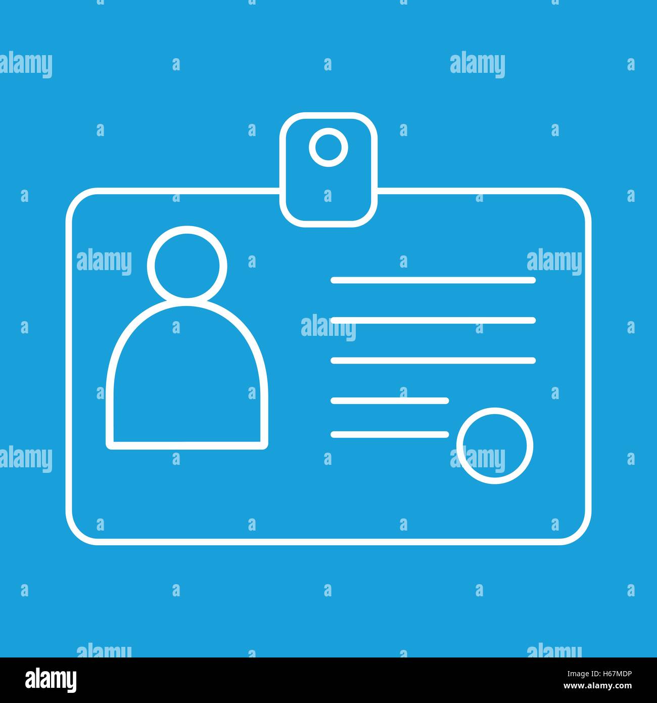 Identification card thin line icon Stock Vector Image & Art - Alamy