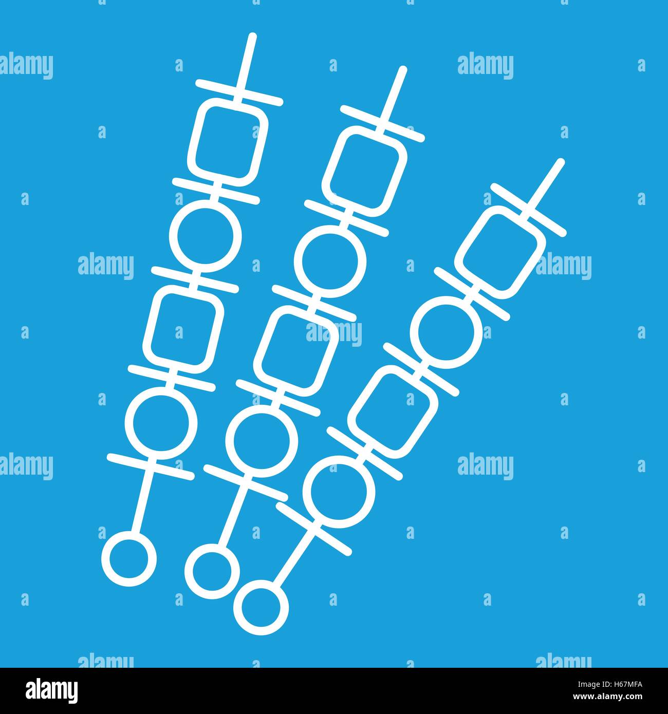 Grilled shish kebab on Stock Vector Images - Alamy